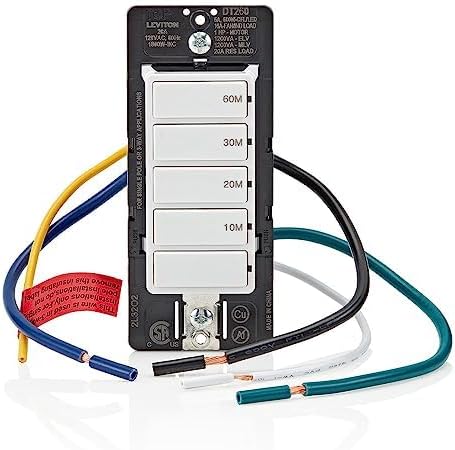Decora In-Wall 60-Minute Countdown Timer Switch, 20A, 1 HP/16A Fan/Mot ...