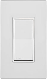 Leviton E5601 Decora Edge 15 Amp Single Pole Rocker Switch, White