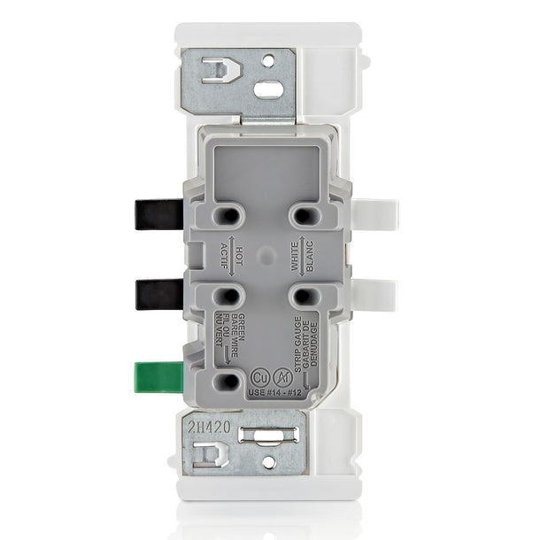 Leviton E5325 Decora Edge 15 Amp Tamper-Resistant Duplex Outlet, White