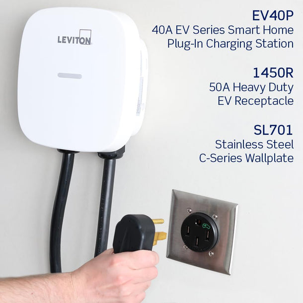 50 Amp EV Charging Receptacle/Outlet, Heavy Duty, 1450R – Leviton