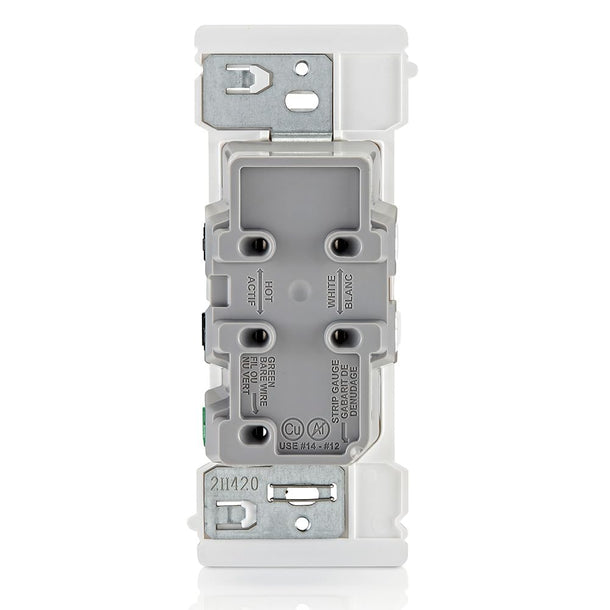 Leviton E5325 Decora Edge 15 Amp Tamper-Resistant Duplex Outlet, White