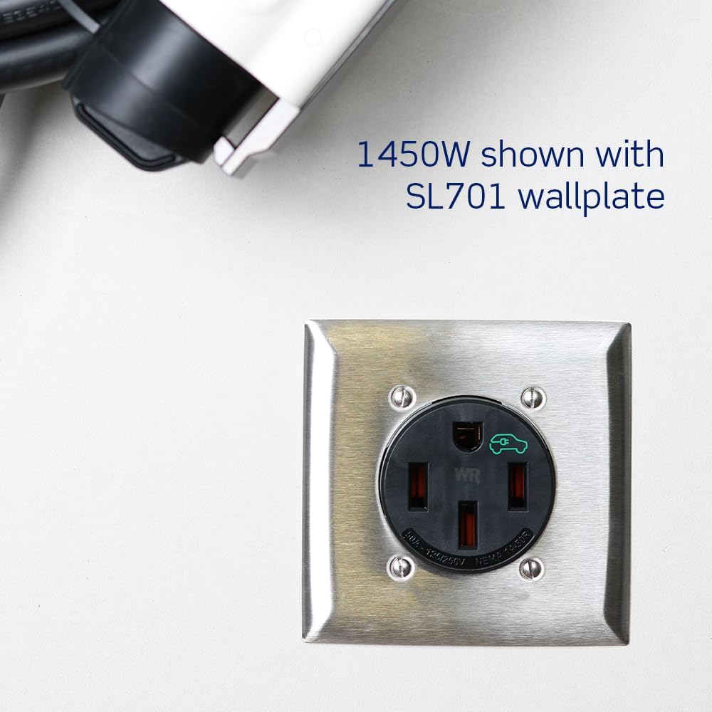 50 Amp EV Charging Receptacle/Outlet, Heavy Duty, Weather-Resistant, 1 ...