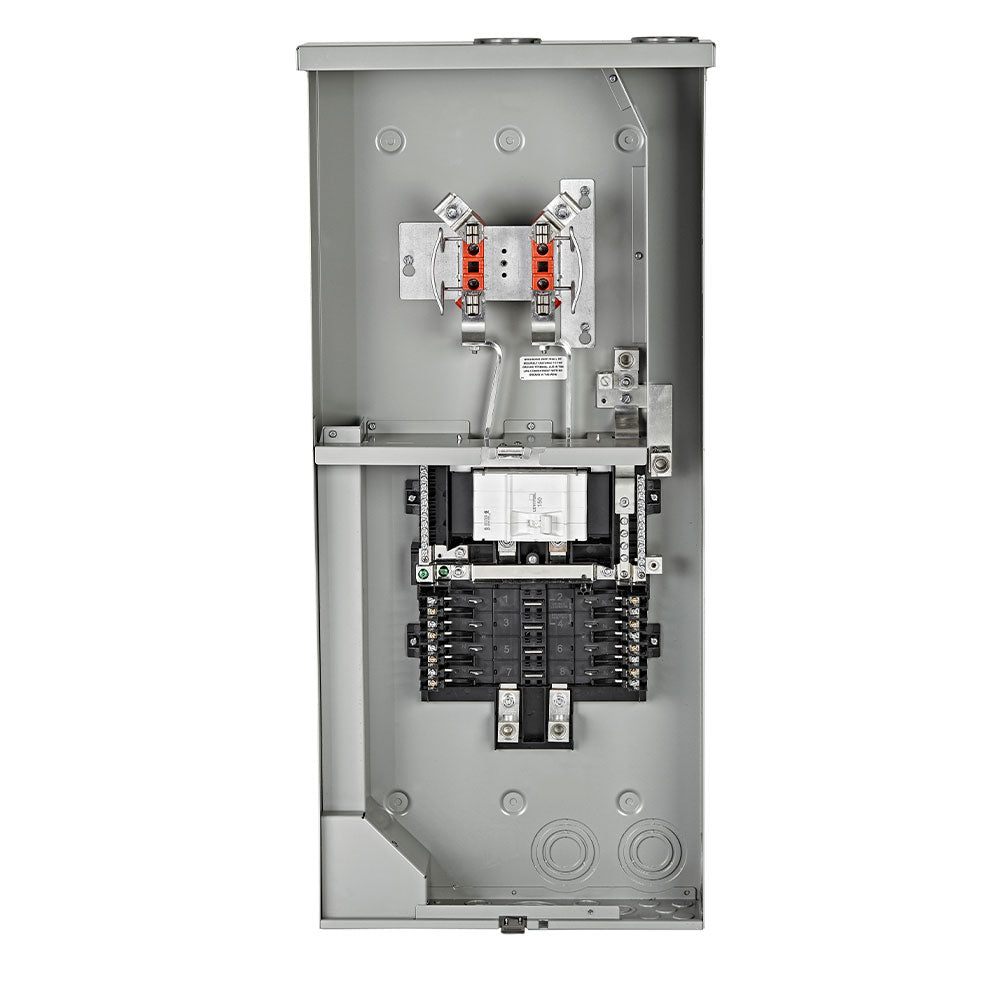 150A Outdoor Meter Main Combo, 8 Spaces, Ringless with Internal Trough ...