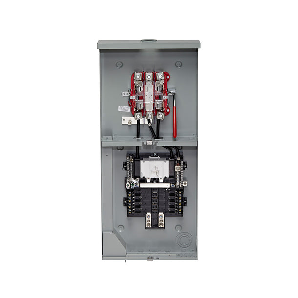 200A Outdoor Meter Main Combo, 8 Spaces, Ringless with Lever Bypass, L ...