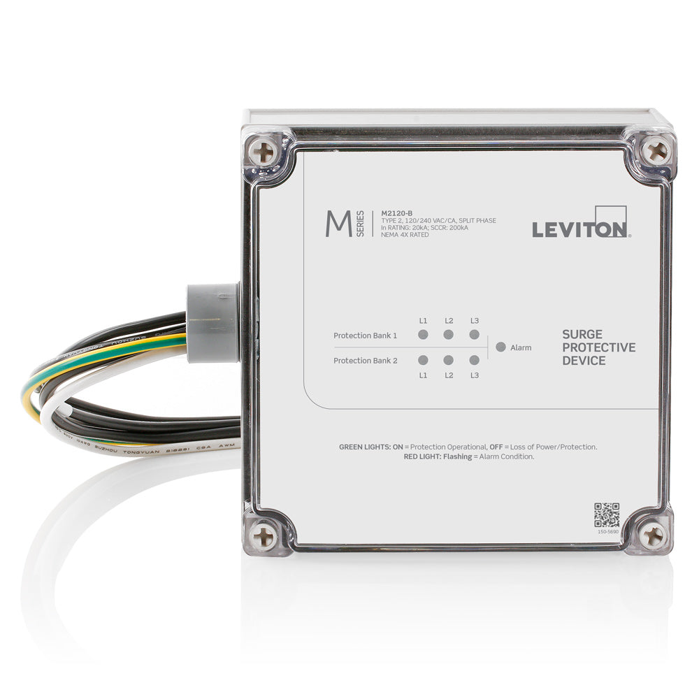 Type 2 Surge Protective Panel SPD, Gray, M3240-DB – Leviton
