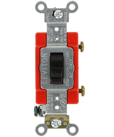 20 Amp, Toggle Single-Pole AC Quiet Switch, 120/277 Volt, Extra Heavy ...