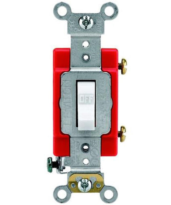 20 Amp, Toggle Single-Pole AC Quiet Switch, 120/277 Volt, Extra Heavy ...