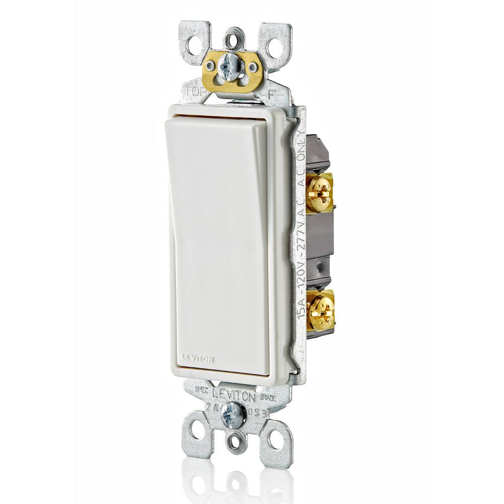 Decora Rocker 3-Way AC Quiet Switch, Self-grounding, 5603-P2 – Leviton