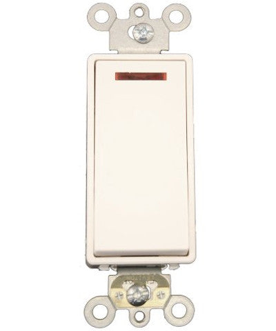 20 Amp, 120 Volt, Decora Plus Rocker Pilot Light, Single-Pole AC Quiet ...