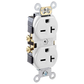 Duplex Receptacle Outlet, Commercial Specification Grade, Indented Fac ...