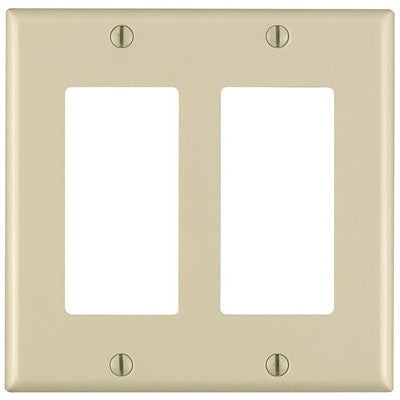 2-Gang Decora/GFCI Device Decora Wall Plate, Standard Size, 80409 – Leviton
