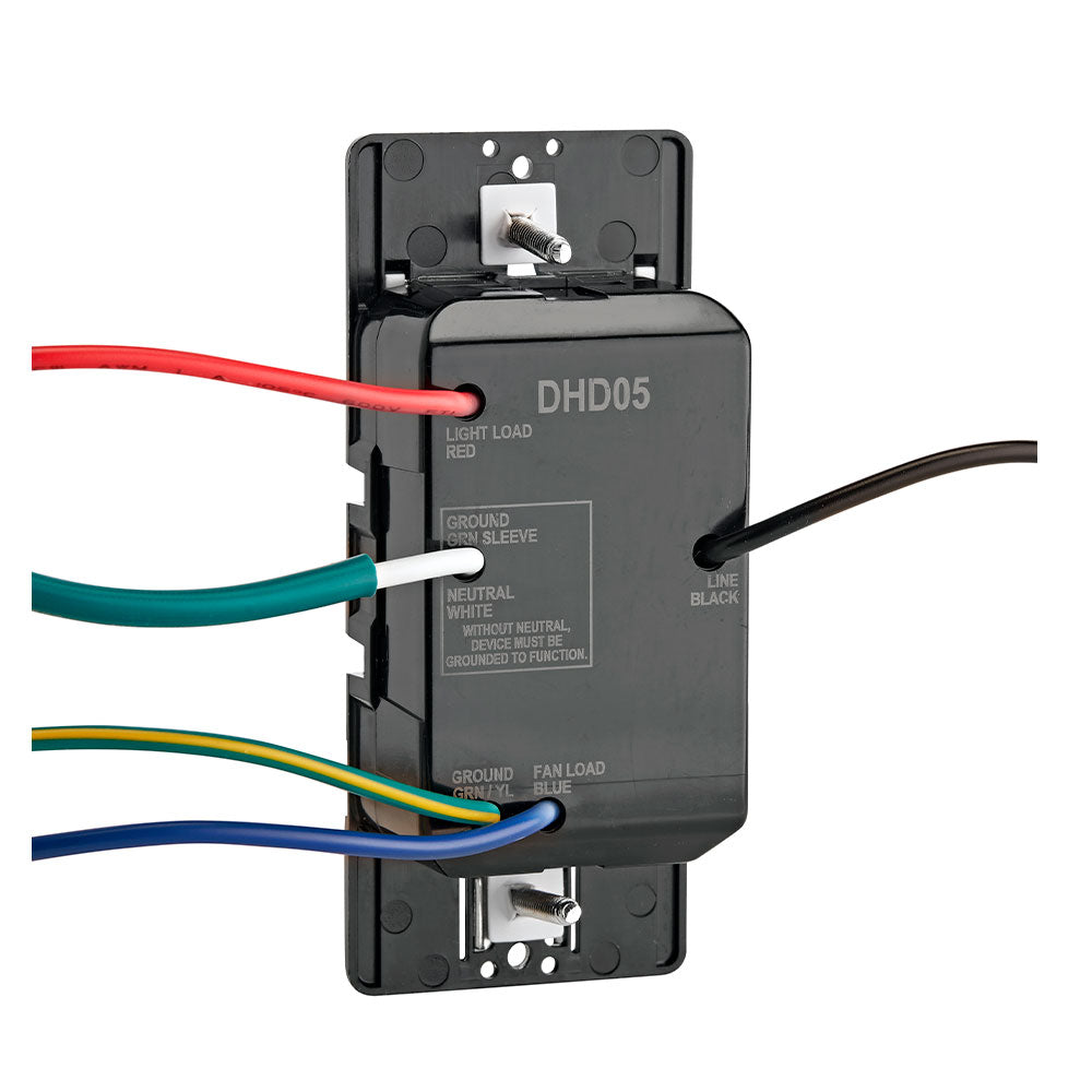 Decora In-Wall Combination Humidity Sensor and Fan Control with Light ...