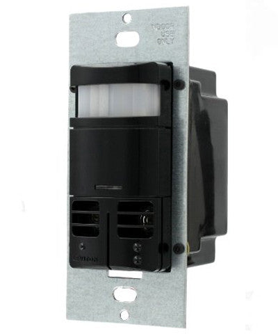 Dual-Relay Decora Wall Switch, Multi-Technology Occupancy Sensor, Black ...